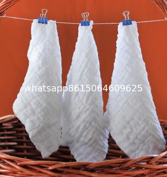 Medical washing gauze 6 layer 100% cotton baby handkerchief saliva tissue baby face towel