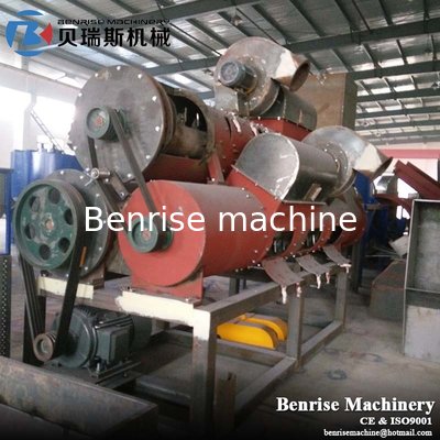three shaft capacity 3000kg/h PET bottle label remover/waste plastic bottle recycling machine
