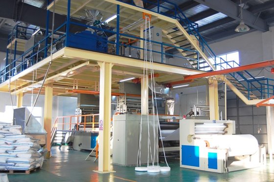 Single Beam PP Spunbond Non Woven Fabric Production Line 1600-3200mm width High output