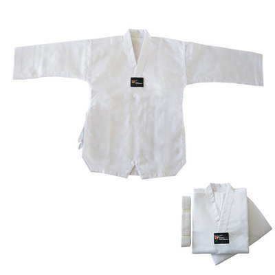 Custom Logo White color Taekwondo Dobok Uniform Factory Directly sale supplier