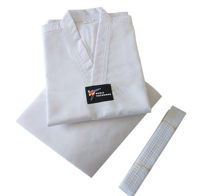 Custom Logo White color Taekwondo Dobok Uniform Factory Directly sale supplier