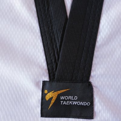 Wholesale quality female Taekwondo Ultralight Fabric Uniforms black belt supplier