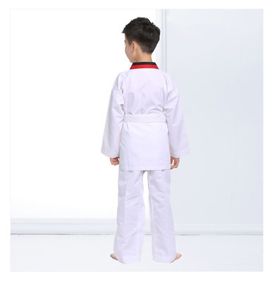 Factory sale martial arts cotton polyester kukkiwon taekwondo uniform for master supplier