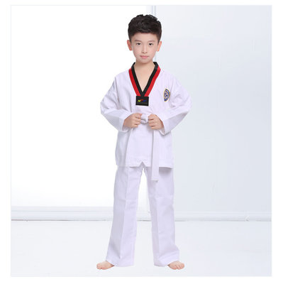 Factory sale martial arts cotton polyester kukkiwon taekwondo uniform for master supplier
