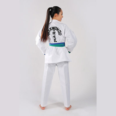Custom martial arts taekwondo uniform White ITF TKD uniform new Embroidery logo ITF Taekwondo uniform supplier