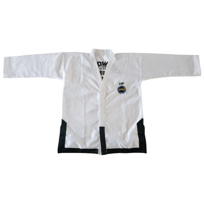 Custom white ITF master Taekwondo uniform striped ITF TKD uniform Taekwondo Gi for master supplier
