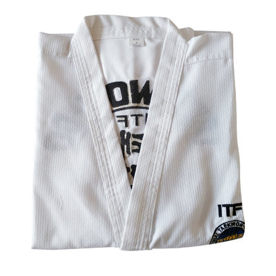 Custom white ITF master Taekwondo uniform striped ITF TKD uniform Taekwondo Gi for master supplier