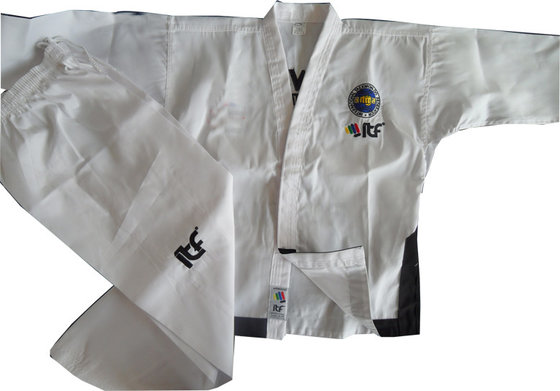 New  master ITF Taekwondo uniform martial arts wear black belt taekwondo uniform White ITF TKD uniform supplier