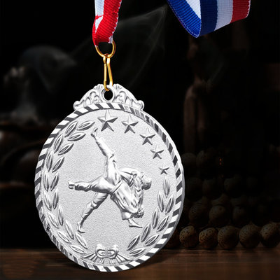 Factory Wholesale metal zinc alloy gold silver copper custom taekwondo medal with ribbon fast delivery supplier
