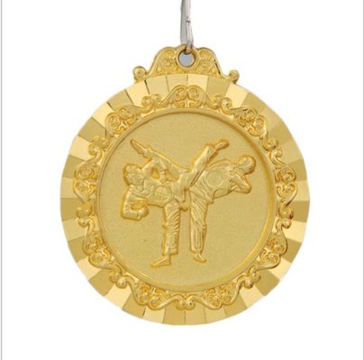 Custom taekwondo tae kwon do sport gold award souvenir medal with ribbon Karate/Judo/Kongfu Martial arts medals supplier