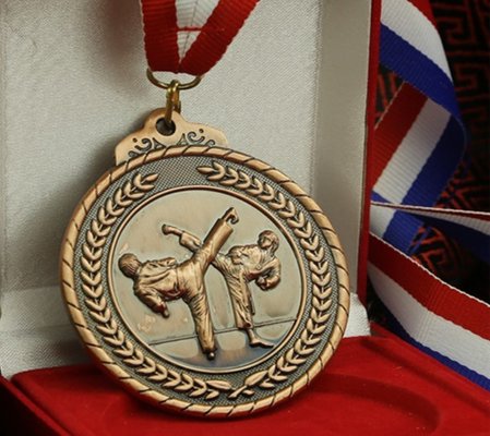 Custom taekwondo taekwon do sport gold award souvenir medal Karate/Judo/Kongfu Martial arts medals supplier