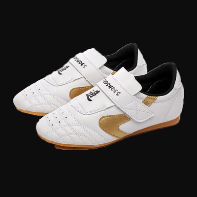 Custom Boxing Kung Fu Tai Chi Taekwondo Sport Gym Shoes colour white blue red size 27-45 for adult and children supplier
