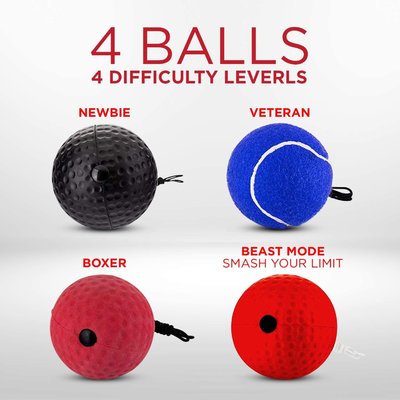 Amazon Ebay hot sale Boxing Reflex Ball Sets  for Adults and Kids 4 colour Adjustable Headband Set Punch Ball Boxing supplier