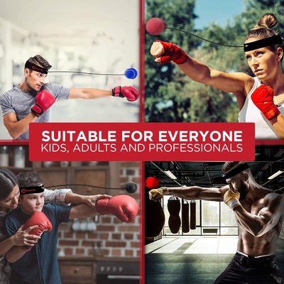 Amazon Ebay hot sale Boxing Reflex Ball Sets  for Adults and Kids 4 colour Adjustable Headband Set Punch Ball Boxing supplier