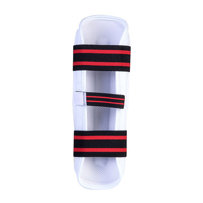 Custom LOGO high quality sparring gear protective shin guards for taekwondo shin protector PU+EVA+Sponge supplier