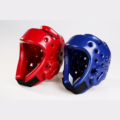 Custom Logo Shining blue dipped foam taekwondo sparring head guard Taekwondo Protections Equipment supplier