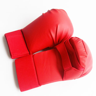 Pu Leather WKFProtector Karate Gloves Without Thumb supplier
