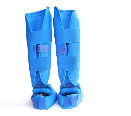 Custom Durable PU foam Martial arts leg protector MMA Karate Shin Guard supplier