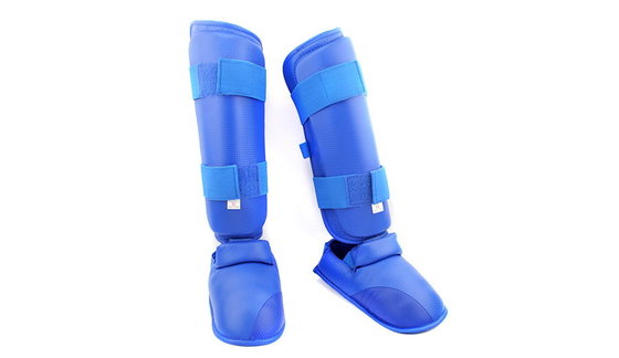 Custom Durable PU foam Martial arts leg protector MMA Karate Shin Guard supplier