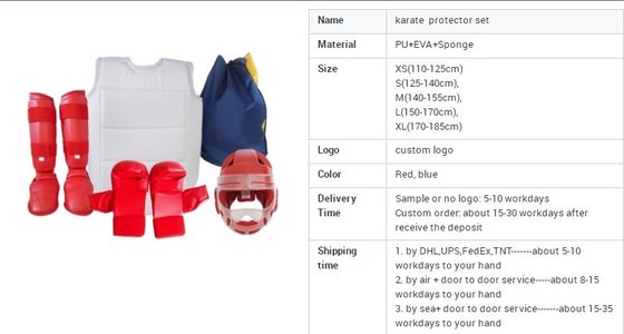 Custom logo Martial Arts equipment WKF approved karate body protector sparring guard set supplier