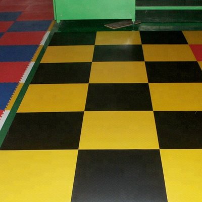 PVC Interlocking rubber floor tiles for warehouse workshop mat floor leather supplier