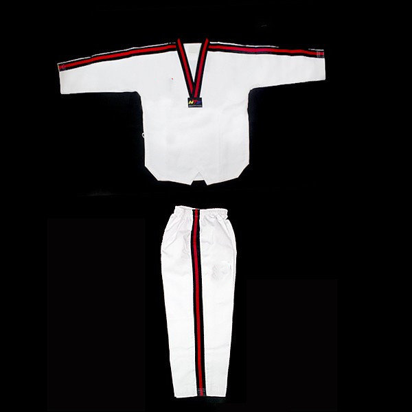WTF master taekwondo uniforms,taekwondo doboks with embroidery Logo TKD uniform supplier