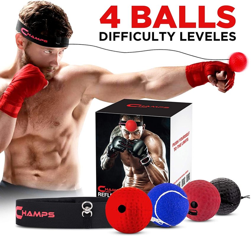 Amazon Ebay hot sale Boxing Reflex Ball Sets  for Adults and Kids 4 colour Adjustable Headband Set Punch Ball Boxing supplier