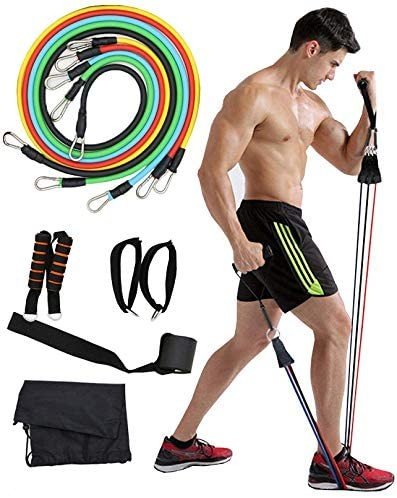 11pcs Resistance Bands Set-Exercise Bands with Door Anchor Handles Fitness Rally Pull Rope for Physical Therapy supplier