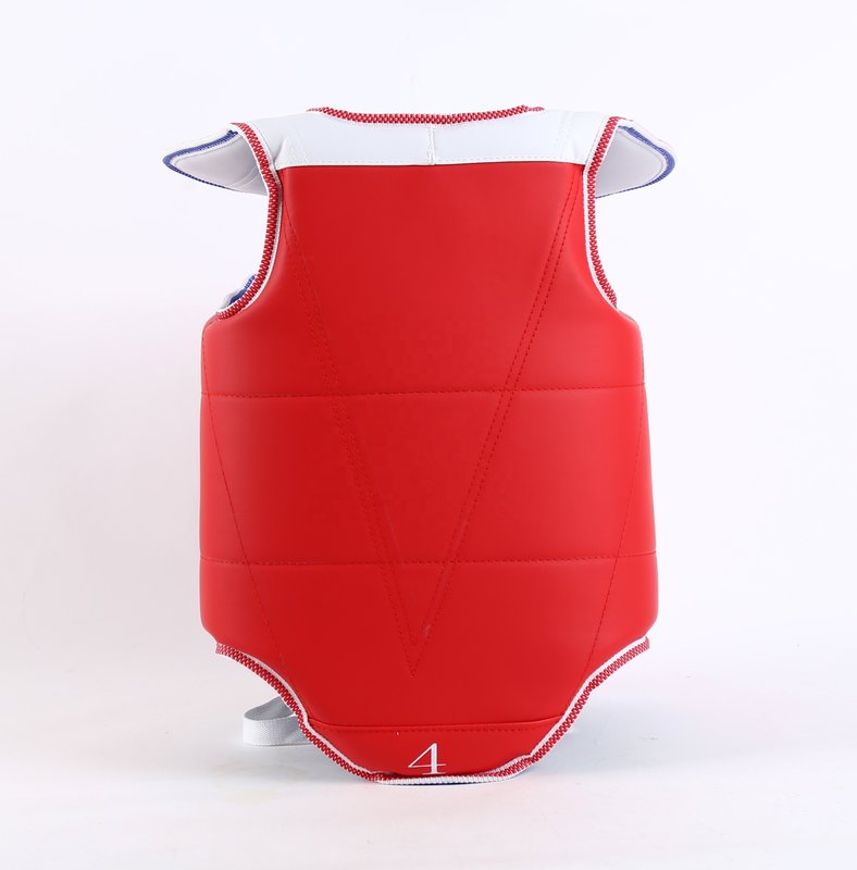 WTF standard high quality taekwondo chest protector blue and red dcolour 6 size supplier