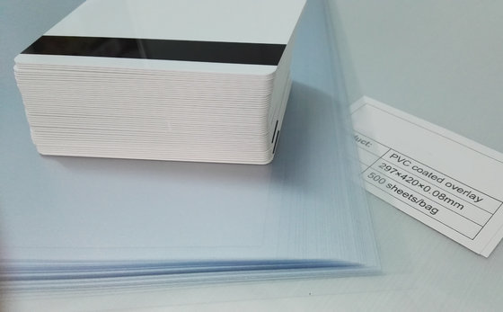 Glue coating overlay for card body lamination  / PVC Uncoated Overlay MUO-G1
