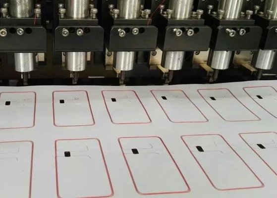 RFID / INLAY sheet antenna use/ Self-Adhesive Card Antenna Copper Wire For Smart Card Material