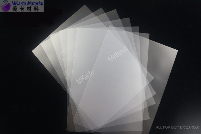 PVC Coated Overlay MCO-W/glue coating overlay for card/ plastic Card body making  mateials