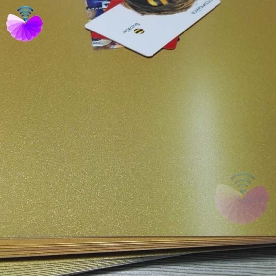 Aging Resistance Inkjet PVC Sheet Printable Gold Color For Smart Card Production