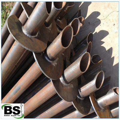 Round helical piers are used for stabilize the foundation with ASTM A36 Hot rolled plate