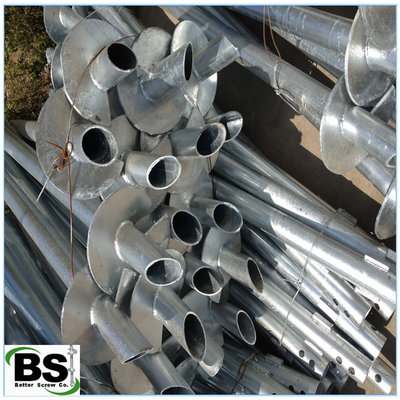 Round helical piers are used for stabilize the foundation with ASTM A36 Hot rolled plate