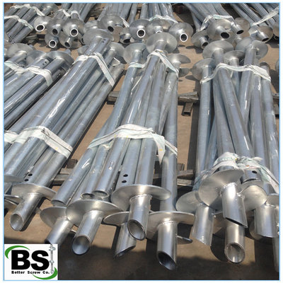 Round helical piers are used for stabilize the foundation with ASTM A36 Hot rolled plate