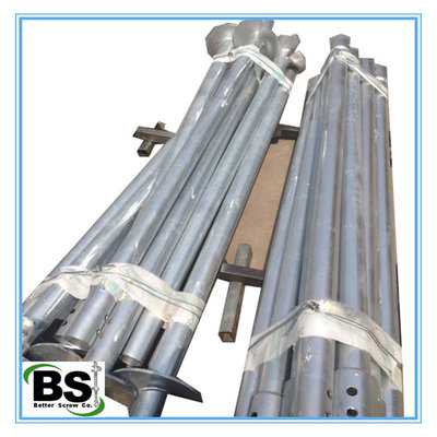 Round helical piers are used for stabilize the foundation with ASTM A36 Hot rolled plate