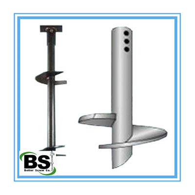 High Load floor slab support system Steel helical anchors with 0.138 - 1 inch Thickness