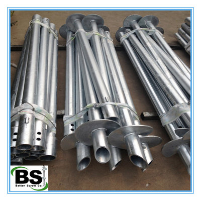 High Load floor slab support system Steel helical anchors with 0.138 - 1 inch Thickness