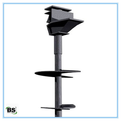 OEM Push pier system with helical piles for Lighting Foundations