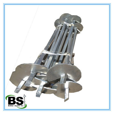 deep foundation system use square lead helical screw piles