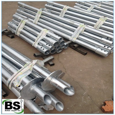 deep foundation system use square lead helical screw piles