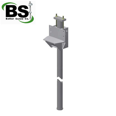 Push pier system with helical piles for Lighting Foundations