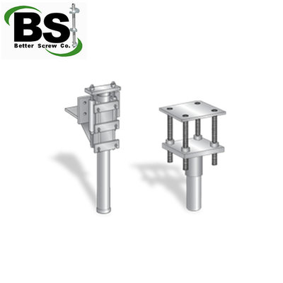 Push pier system with helical piles for Lighting Foundations