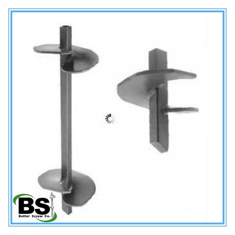 High Load floor slab support system Steel helical anchors with 0.138 - 1 inch Thickness