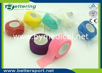 China 2.5cm Easy Hand Tearable Non Woven Finger wrap cohesive bandage self adhesive bandage supplier