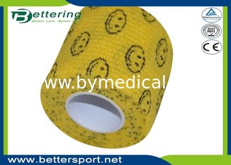 China Smile face Printing Non Woven cohesive bandage self adhesive bandage vet wrap bandage supplier
