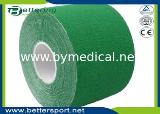 China 5cm x 5m Kinesiology Tape Kinesio Tape Waterproof Pure Cotton,Sports Safety Muscle Tape Green Colour supplier