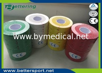 China 7.5cm Sports Physiotherapy Tape Kinesio Tape Kinesiology cotton elastic sports muscle tape with Various colours supplier