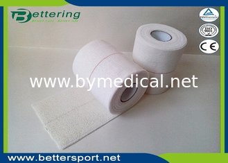 China White Colour 100% Medical Cotton Elastic Adhesive Bandage Wrist Protection Fixation Tape with Feather Edge supplier